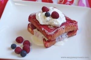 Red Velvet Raspberry and Cream Cheese Stuffed French Toast - Easy Peasy ...