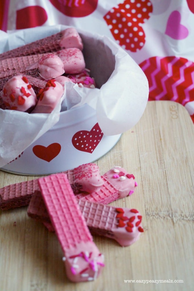 Chocolate Dipped Wafer Cookies - Easy Peasy Meals