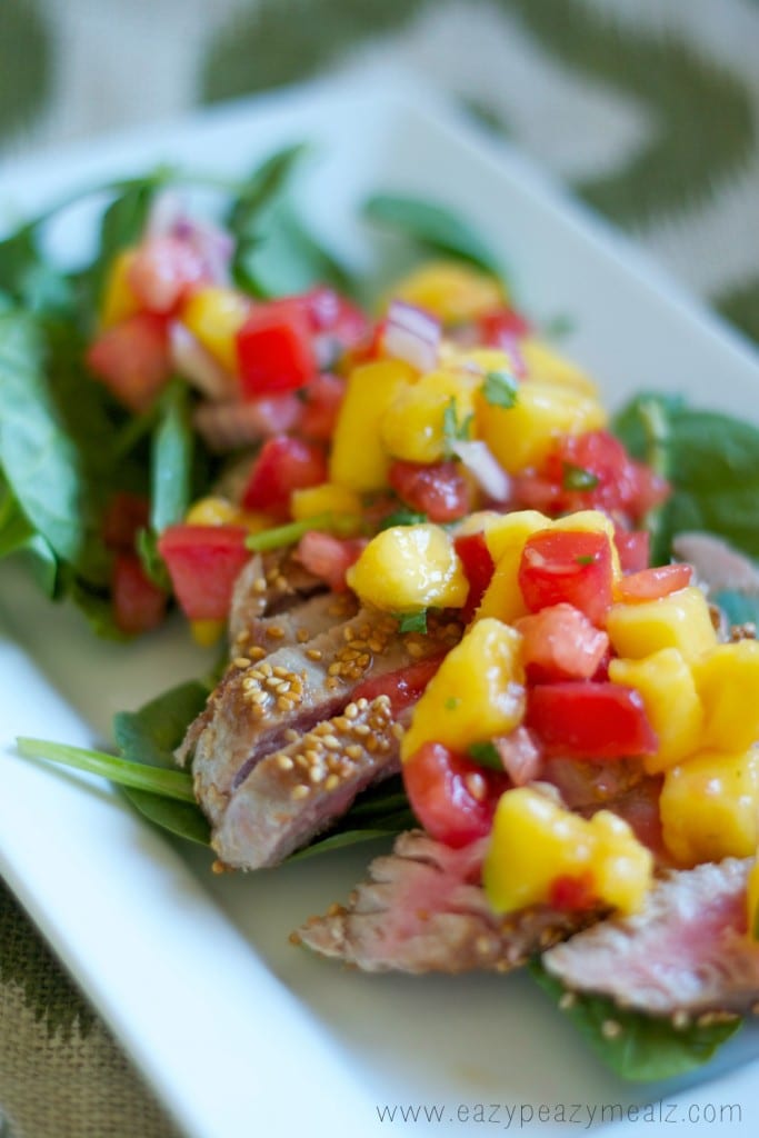 Toasted Sesame Ahi Salad - Easy Peasy Meals
