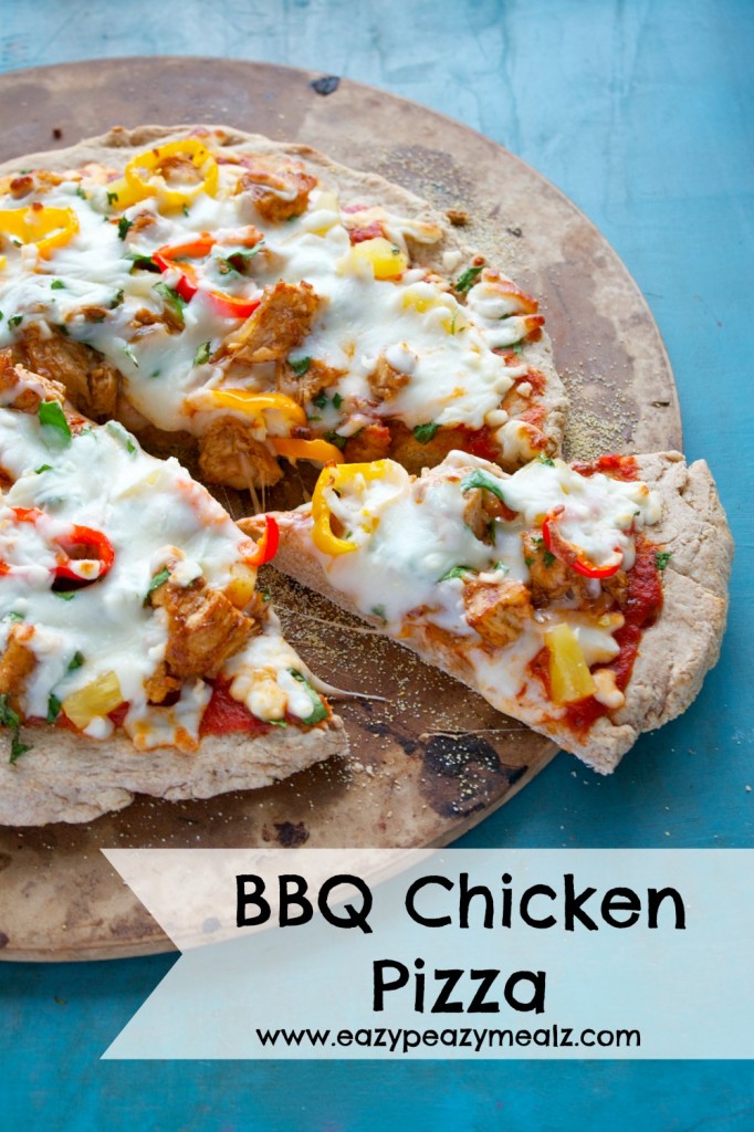 BBQ Chicken Whole Wheat Pizza - Easy Peasy Meals