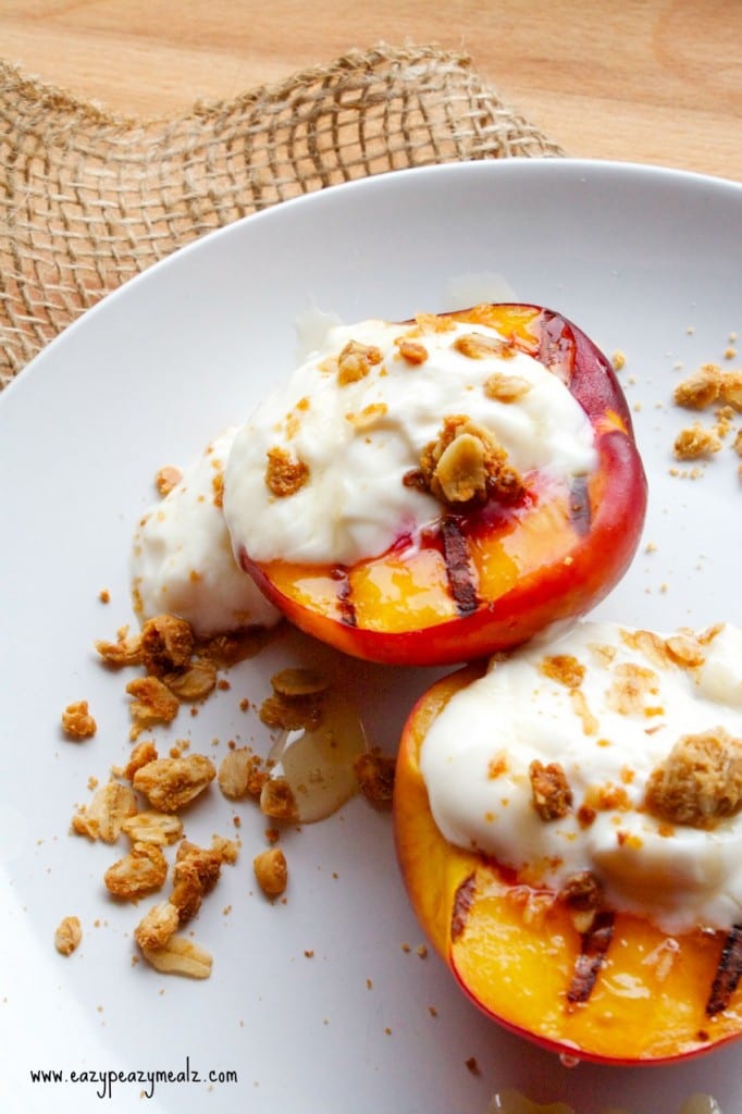 Grilled Breakfast Nectarines with Greek Yogurt, Granola, and Honey ...
