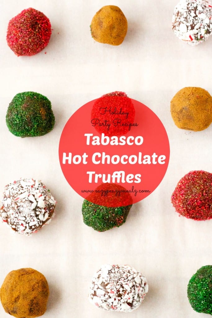 Holiday Party Recipes: Tabasco Hot Chocolate Truffles - Easy Peasy Meals