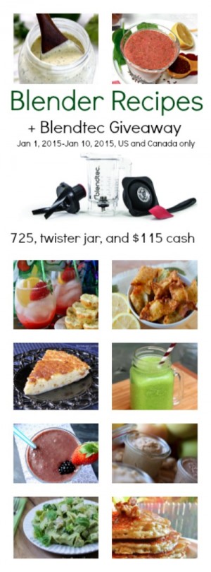 Blender Recipe Roundup + Blendtec Giveaway - Easy Peasy Meals