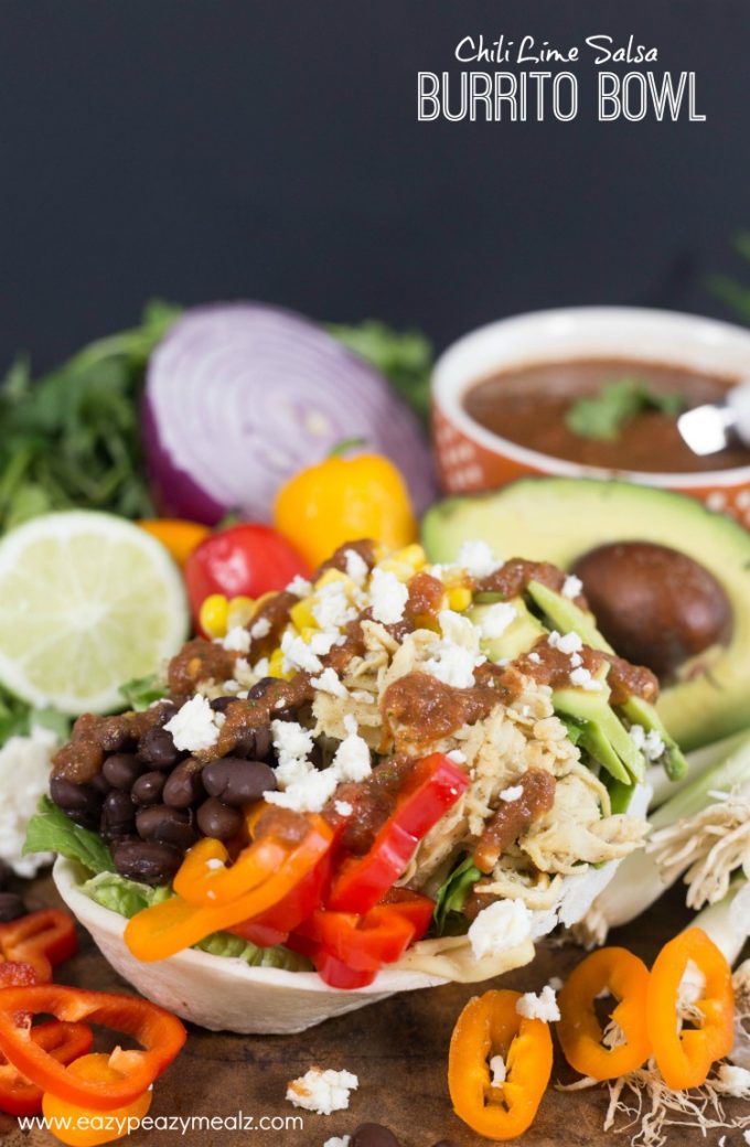 Chili Lime Salsa Burrito Bowls - Easy Peasy Meals
