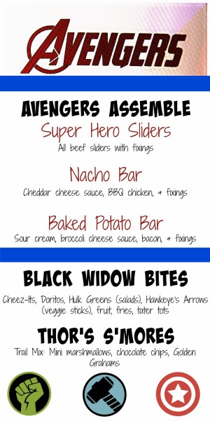 Super Hero Sliders- The Avengers Party - Easy Peasy Meals