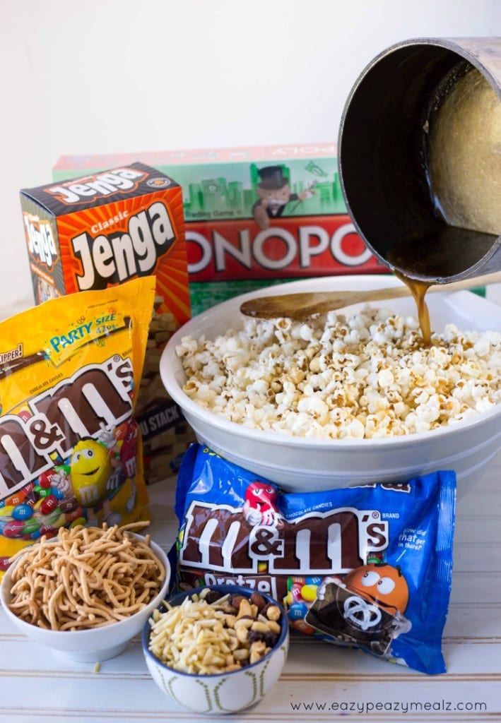 Crunchy Caramel & M&M's® Popcorn Mix - Easy Peasy Meals