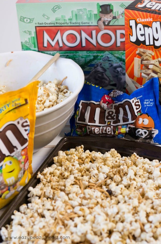 Crunchy Caramel & M&M's® Popcorn Mix - Easy Peasy Meals