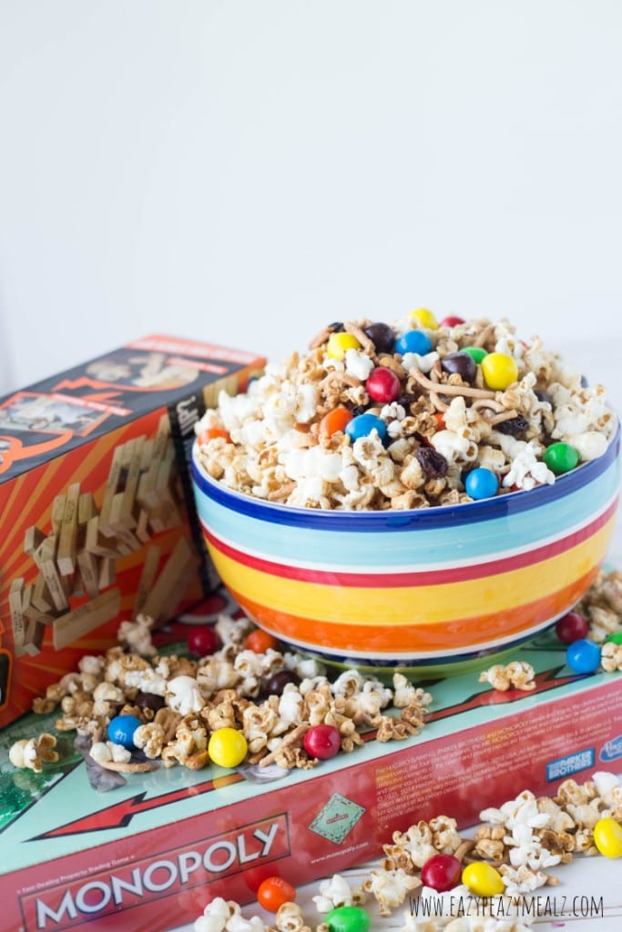 Crunchy Caramel & M&M's® Popcorn Mix - Easy Peasy Meals