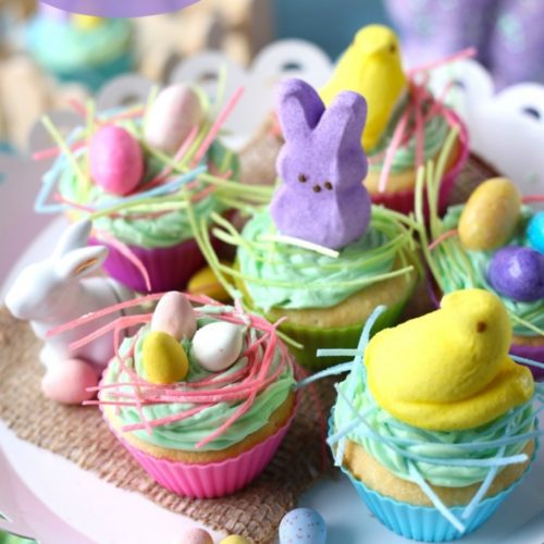 Spring Cupcakes with Vanilla Buttercream Icing - Easy Peasy Meals