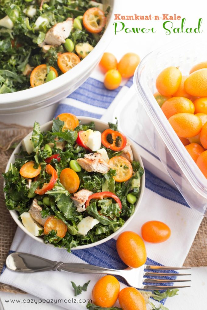 Kumquat n Kale Power Salad - Easy Peasy Meals