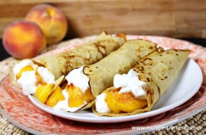 Peaches 'n Cream Protein Crepes - Easy Peasy Meals