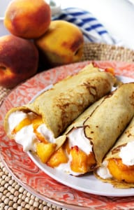 Peaches 'n Cream Protein Crepes - Easy Peasy Meals