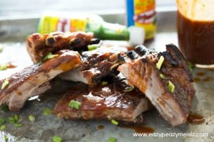 Spicey Honey BBQ Sauce Ribs - Easy Peasy Meals