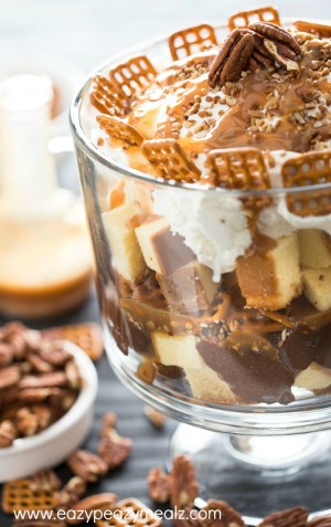 Turtle Pound Cake Trifle - Easy Peasy Meals