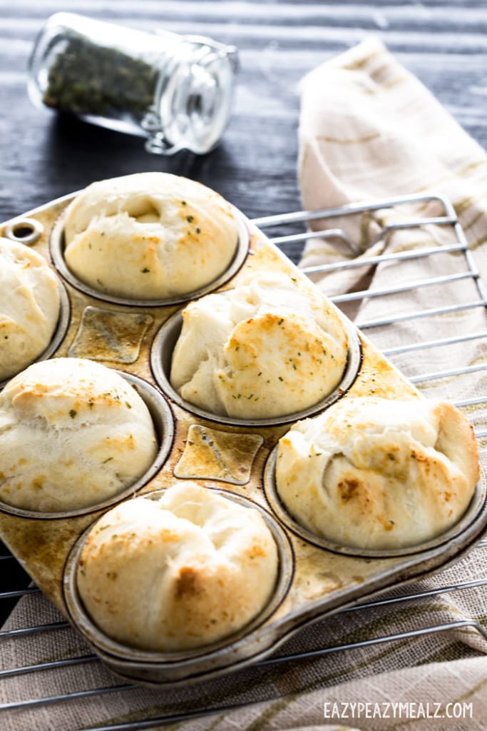 Cheese Stuffed Garlic Rolls - Easy Peasy Meals