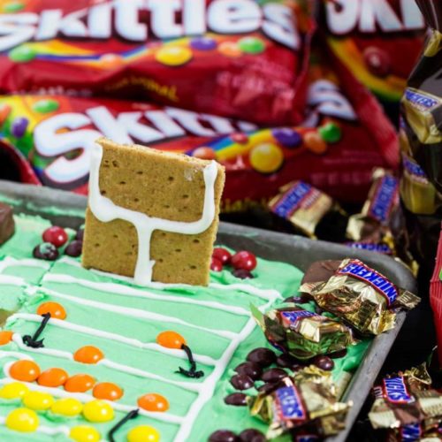 Football Stadium Sugar Cookie Bars - Easy Peasy Meals