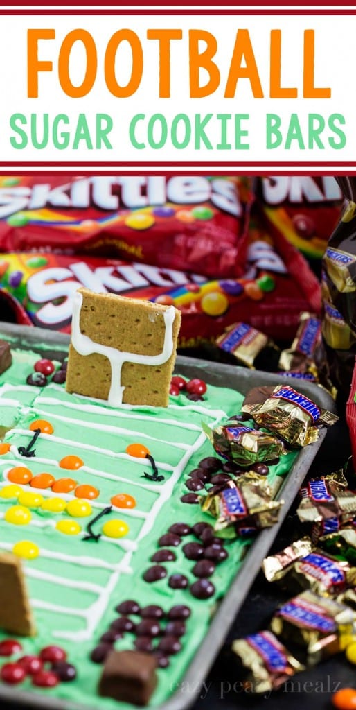 Football Stadium Sugar Cookie Bars - Easy Peasy Meals