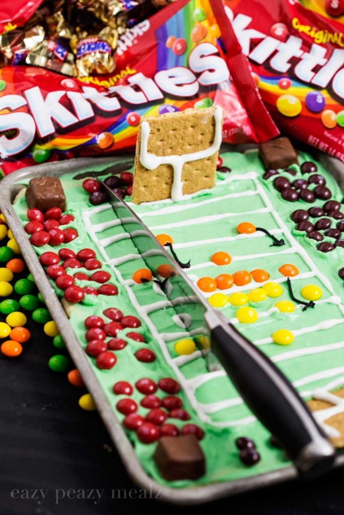 Football Stadium Sugar Cookie Bars - Easy Peasy Meals