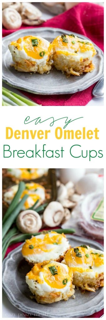 Easy Denver Omelet Breakfast Cups - Easy Peasy Meals