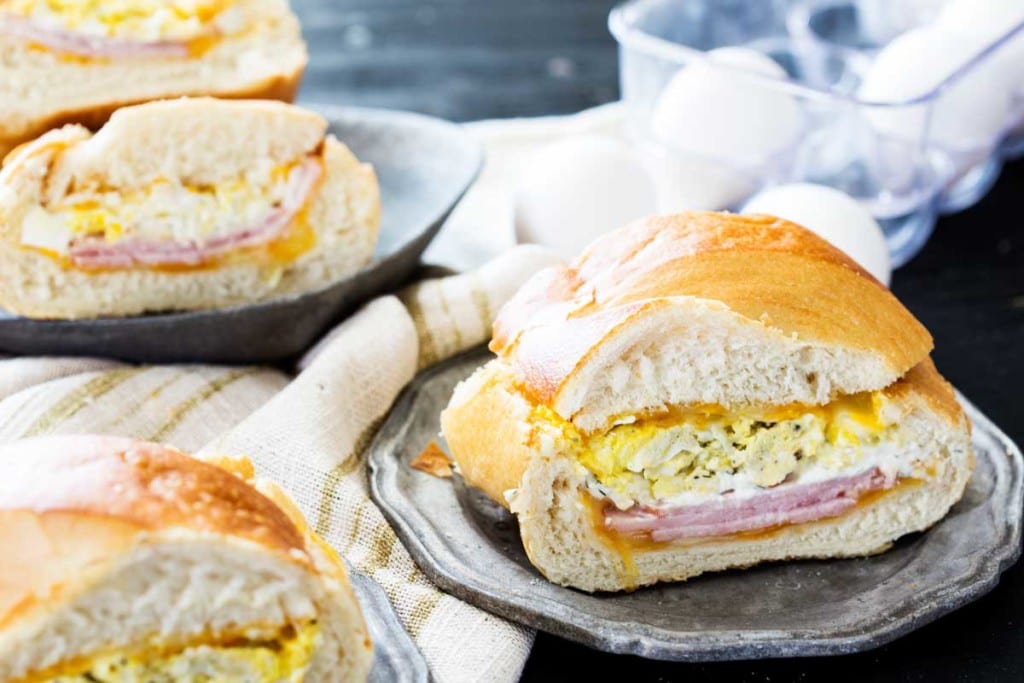 Breakfast Stuffed French Bread - Easy Peasy Meals