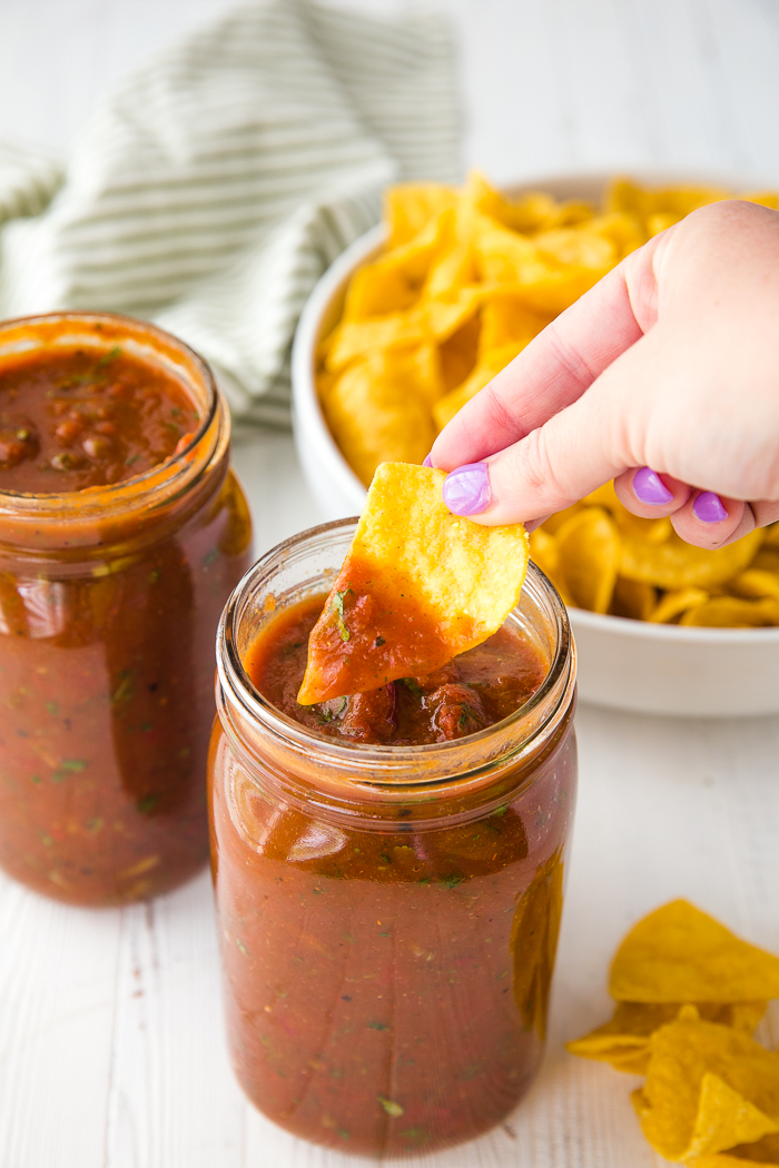 Restaurant Style Blender Salsa - Easy Peasy Meals
