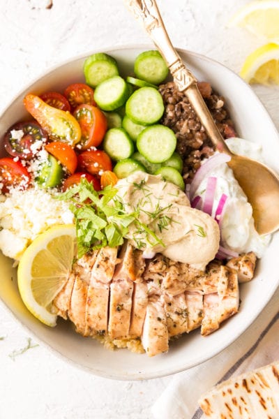 Greek Chicken Power Bowl - Easy Peasy Meals