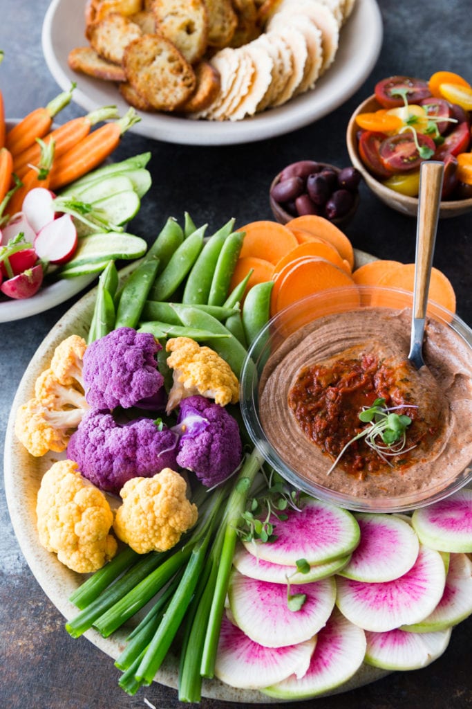 Crudite Platter with Roasted Veggies - Easy Peasy Meals