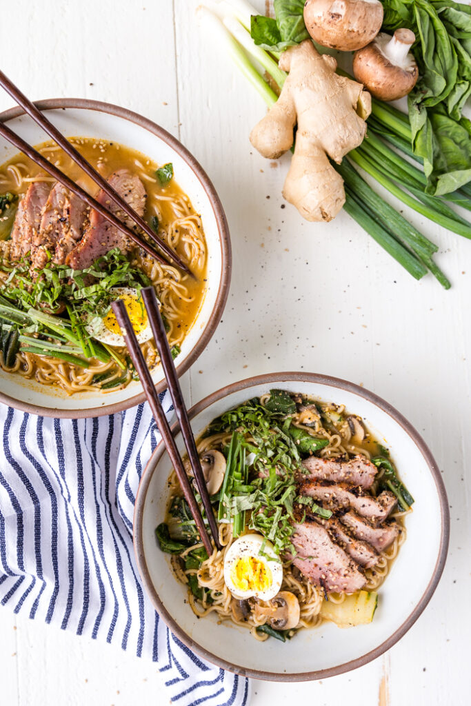 Grilled Roasted Garlic and Cracked Black Pepper Pork Ramen - Easy Peasy ...