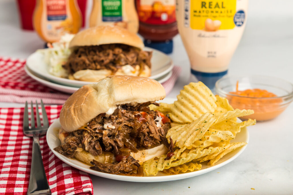 Slow Cooker Pulled Beef - Easy Peasy Meals