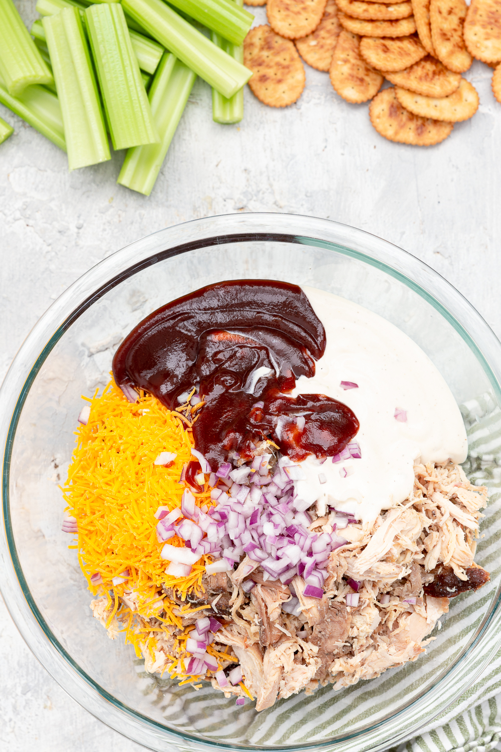 BBQ Chicken Ranch Dip - Easy Peasy Meals