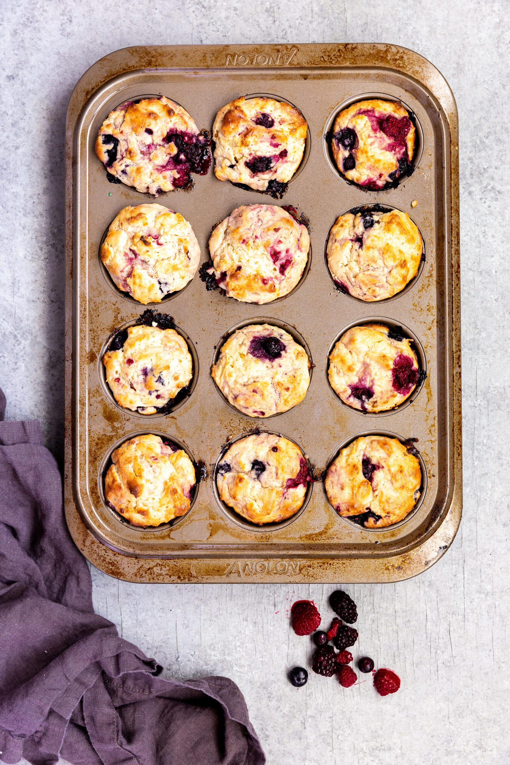 Triple Berry Muffins - Easy Peasy Meals