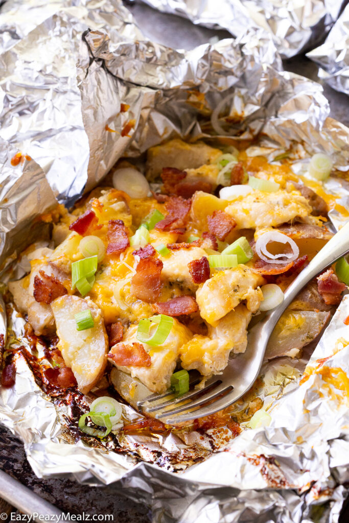 Chicken and Potato Foil Packs - Easy Peasy Meals