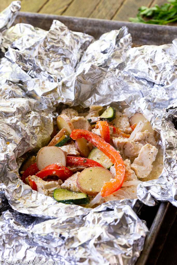 Italian Chicken Foil Packs - Easy Peasy Meals