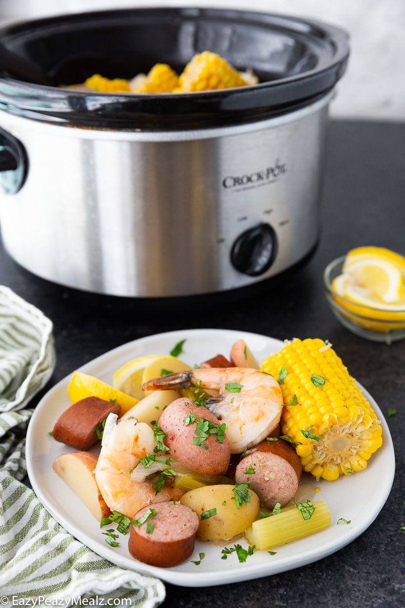 Slow Cooker Low Country Boil - Easy Peasy Meals